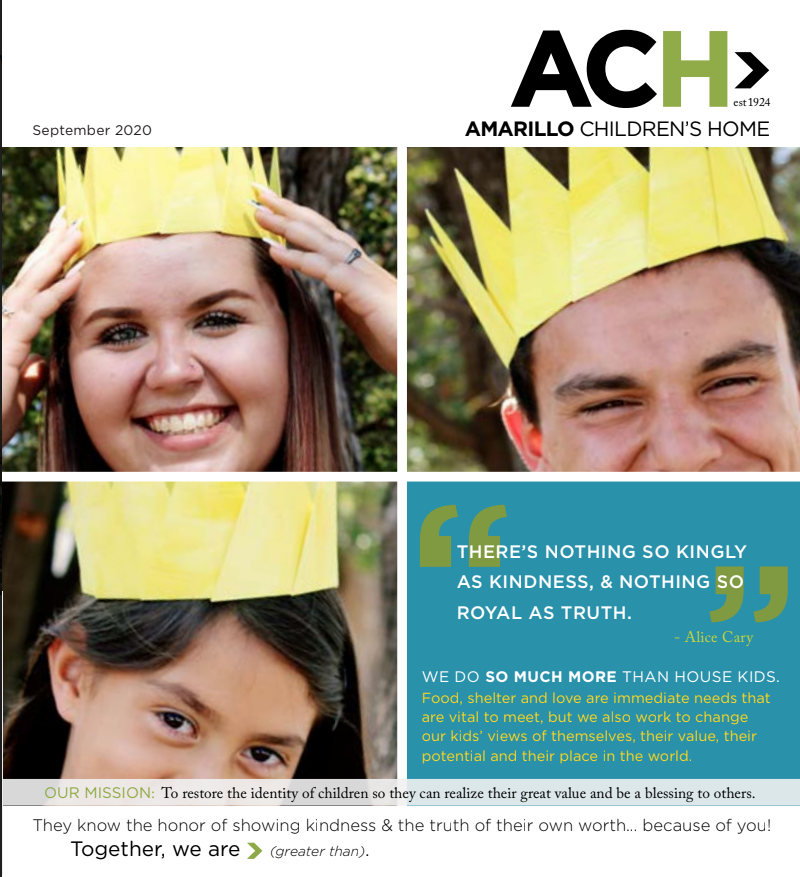 Newsletter : September 2020 - Amarillo Children's Home