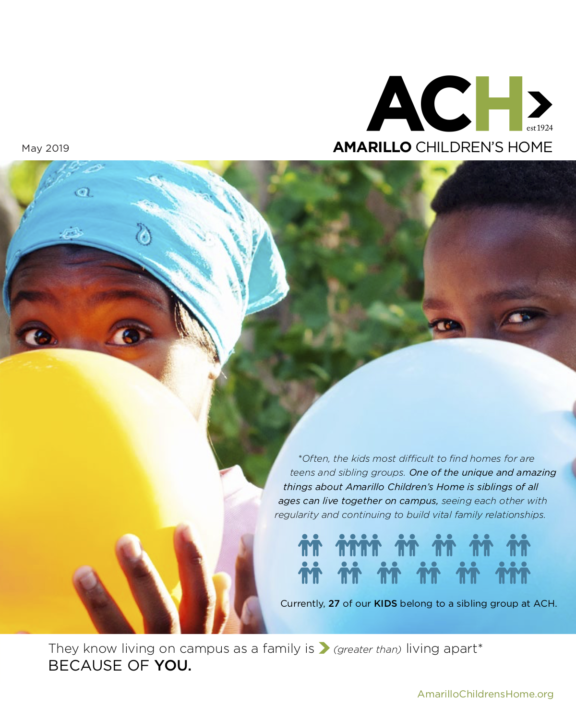 Newsletter : May 2019 - Amarillo Children's Home